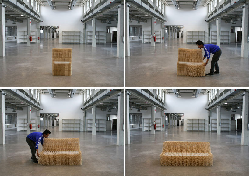 Interior Design Spacehacking: Chair Made of 8,000 Chopsticks Unfolds ...