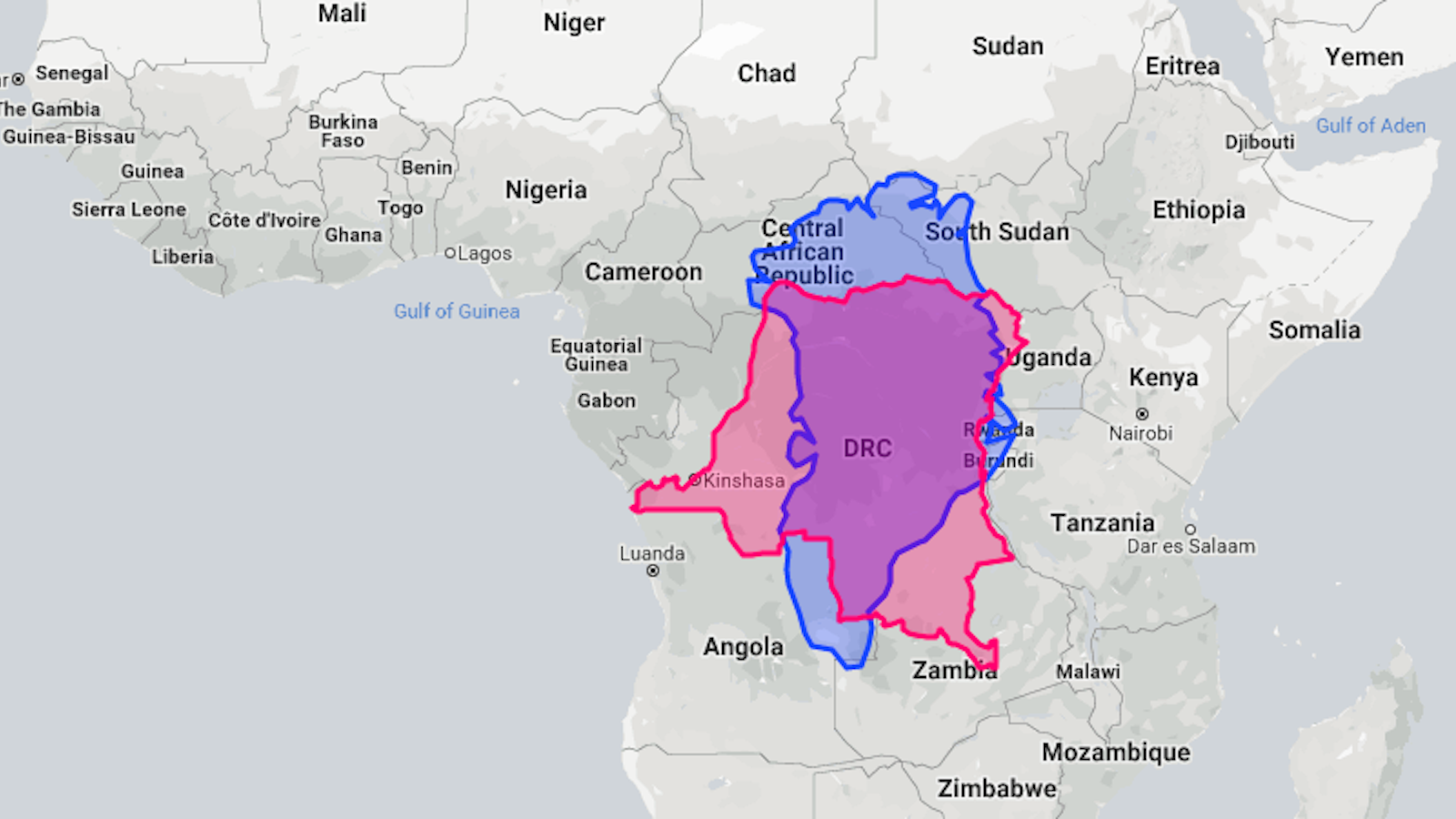 You can now drag and drop whole countries to compare their size - Big Think