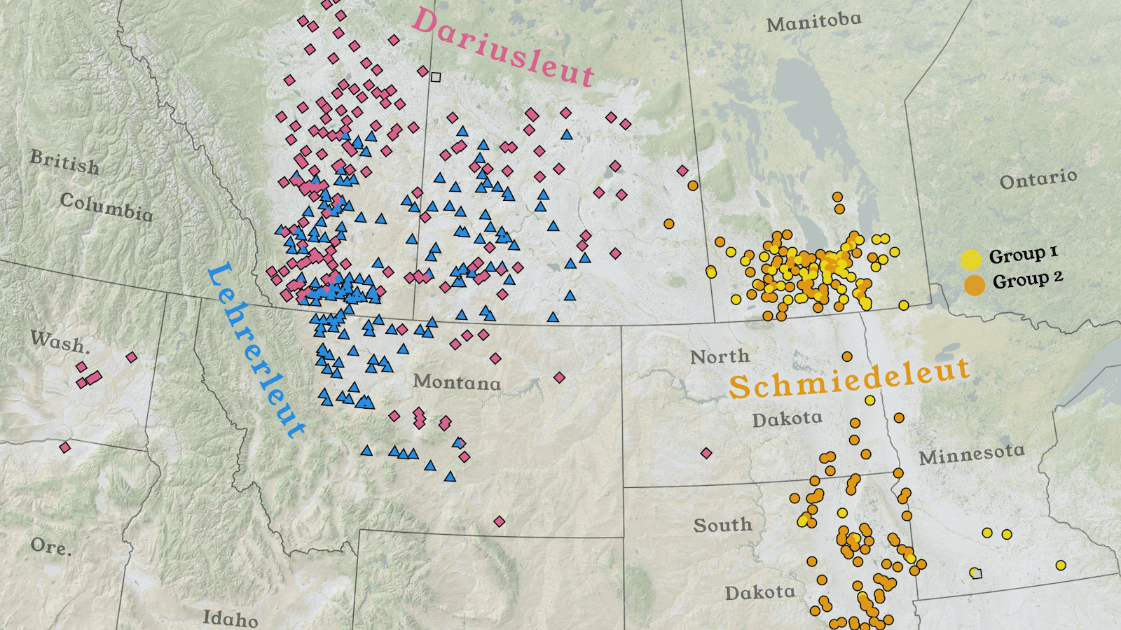 Map of Hutterite colonies shows religion and evolution - Big Think